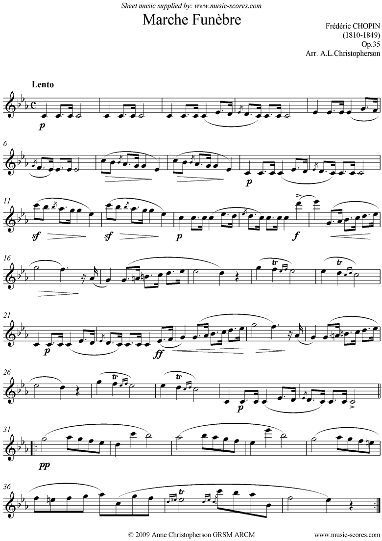 Chopin. Op.35, No. 02 Marche Funebre Unaccompanied Flute classical ... Chopin. Op.35, No. 02 Marche Funebre Unaccompanied Flute classical ...